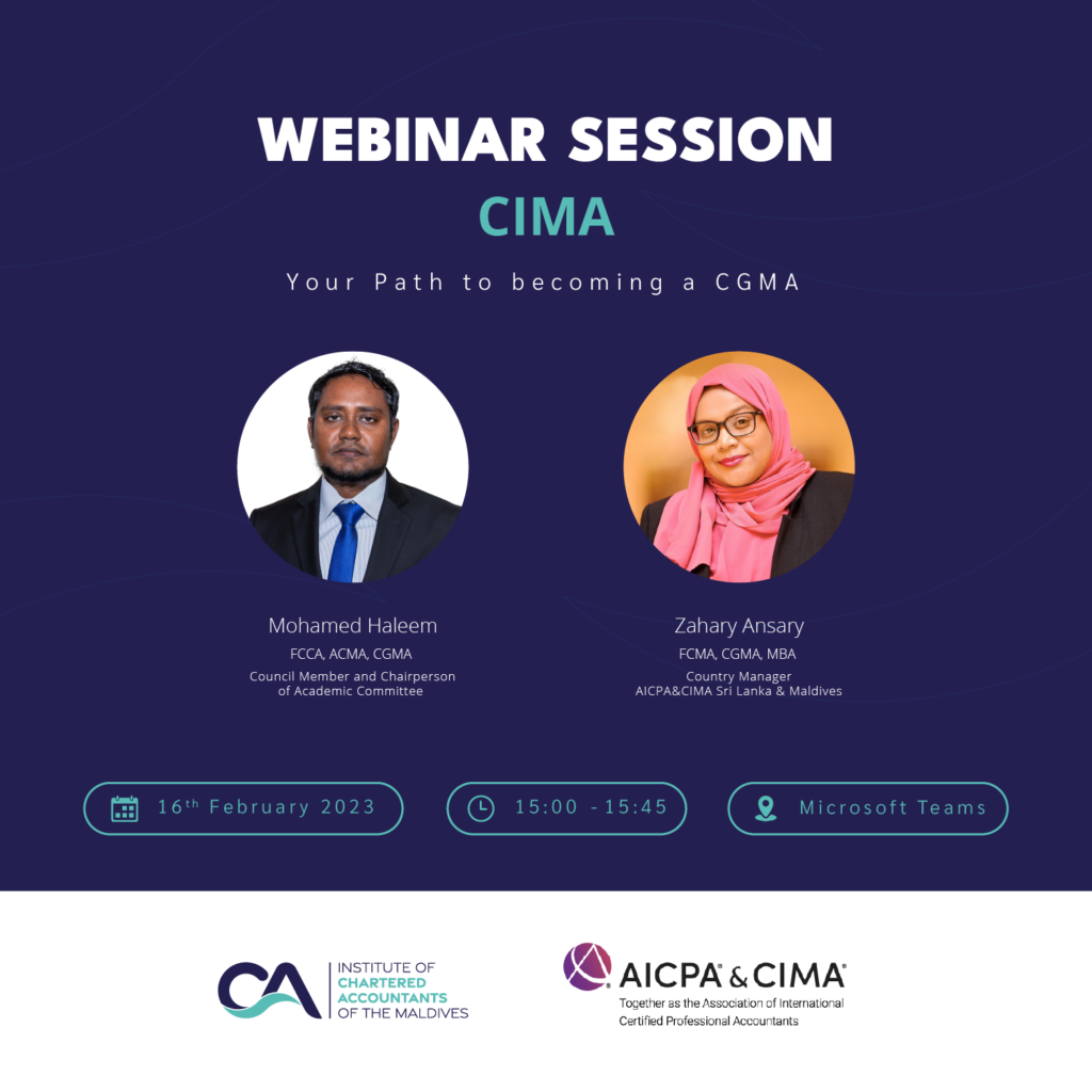 Webinar Session on CIMA Qualification and Entry routes – Institute of ...